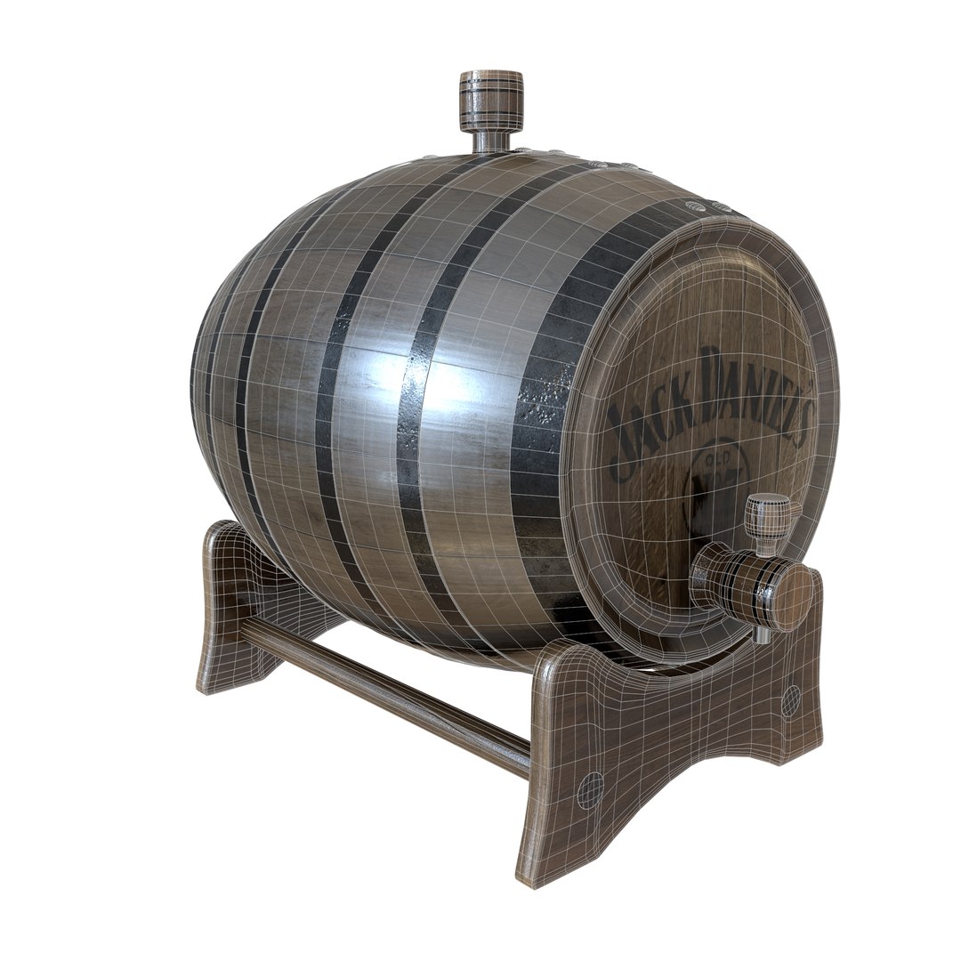 3D wooden whiskey model - TurboSquid 1699414