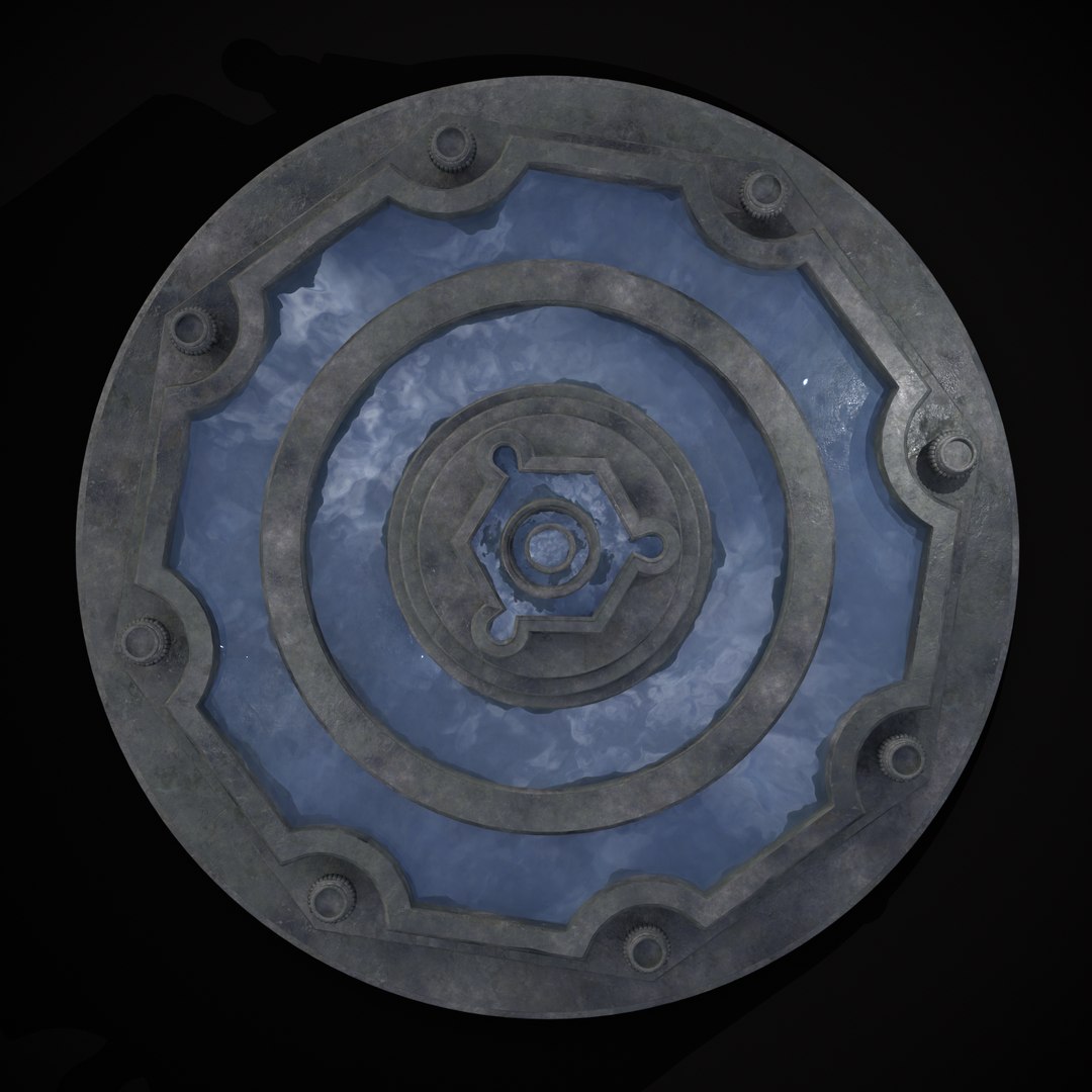 3D Octagon Water Fountain - TurboSquid 2059488