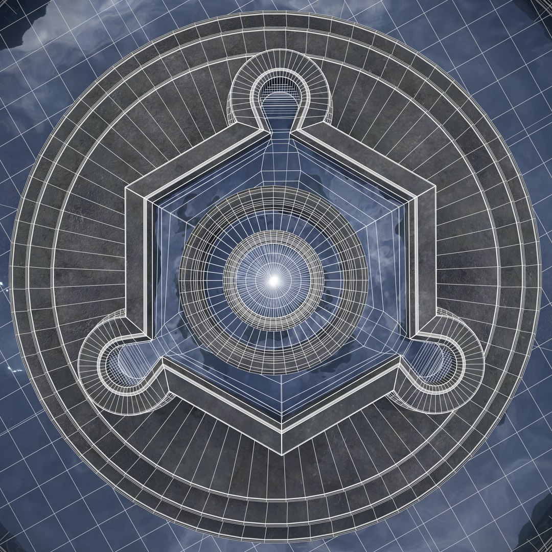 3D Octagon Water Fountain - TurboSquid 2059488