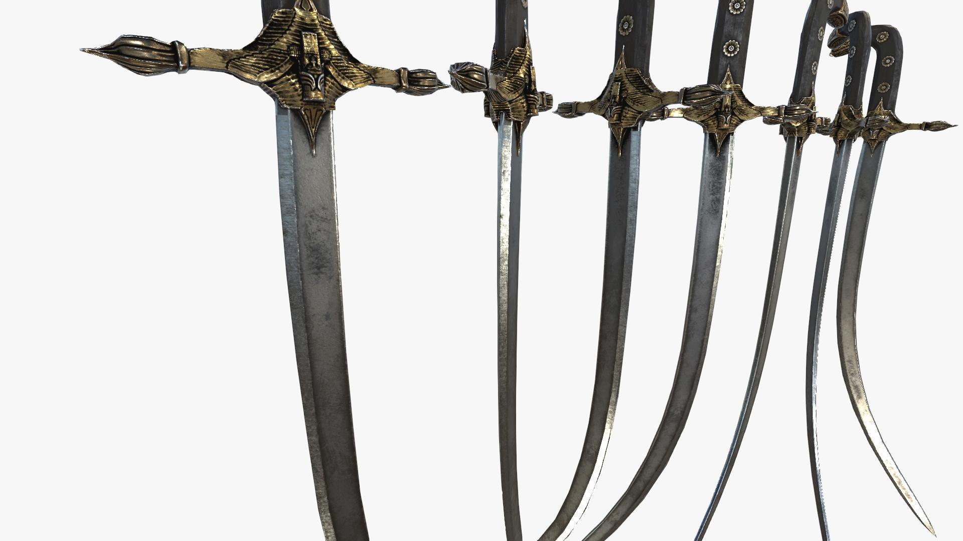 Fantasy Sword RPG Persian Shamshir Kilij Talwar Pulwar Nimcha Pusat ...