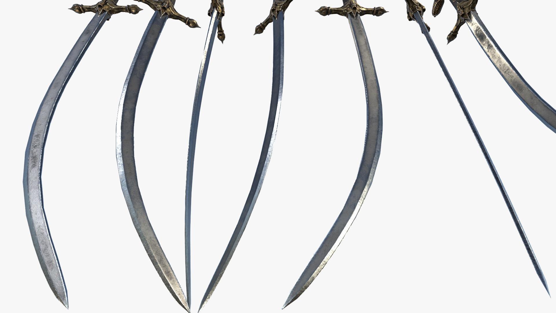 Fantasy Sword RPG Persian Shamshir Kilij Talwar Pulwar Nimcha Pusat ...