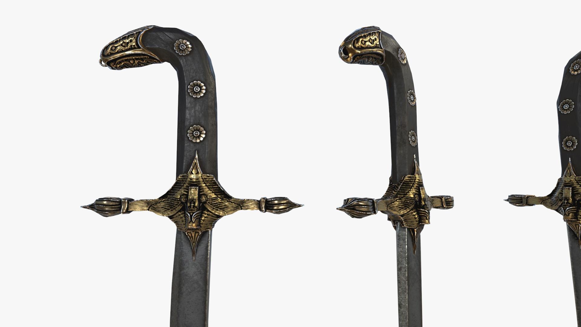 Fantasy Sword RPG Persian Shamshir Kilij Talwar Pulwar Nimcha Pusat ...