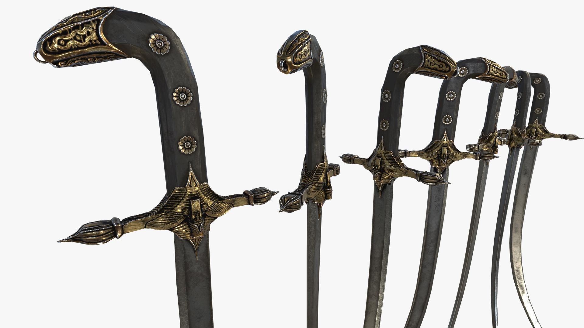 Fantasy Sword RPG Persian Shamshir Kilij Talwar Pulwar Nimcha Pusat ...