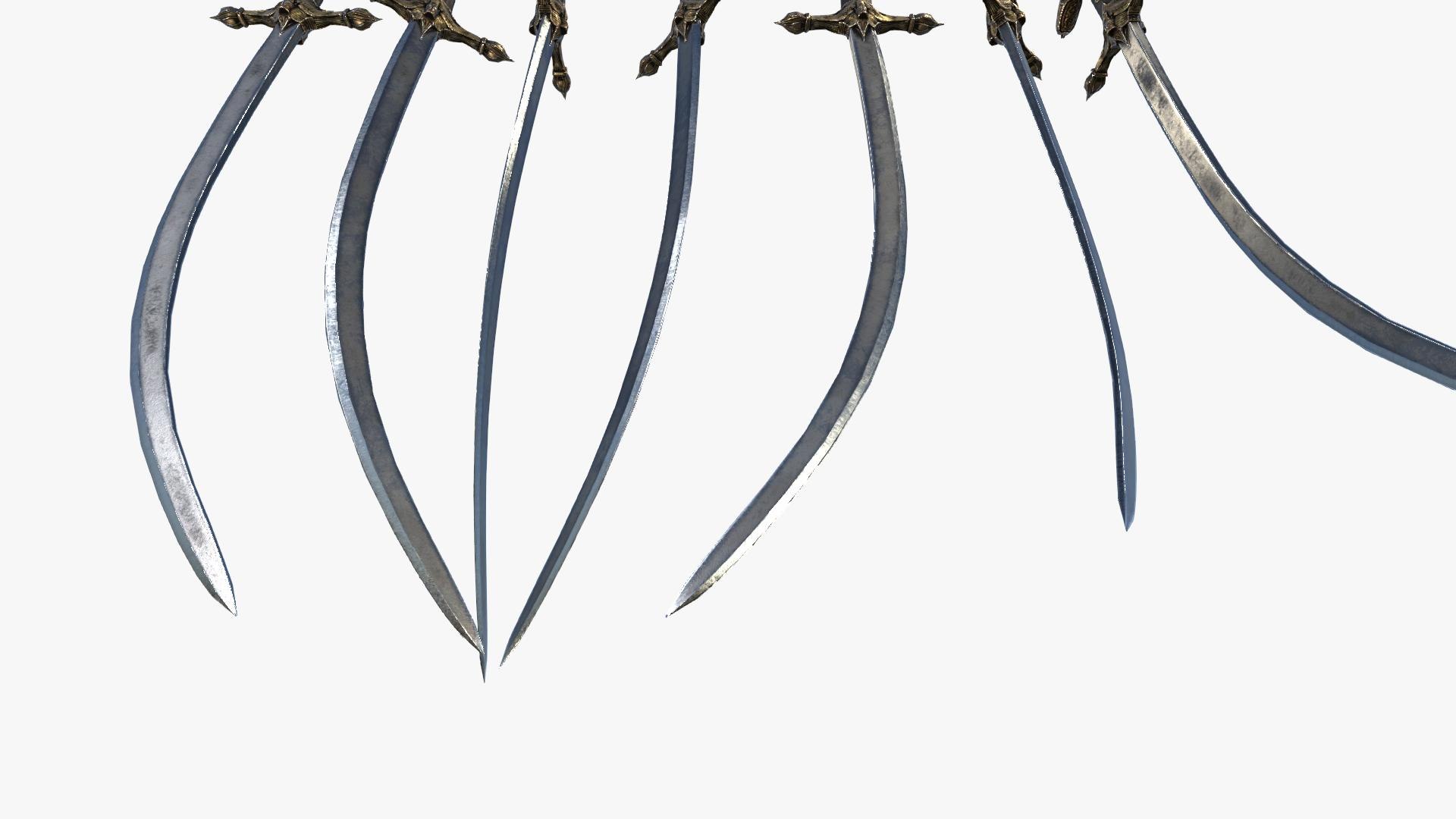 Fantasy Sword RPG Persian Shamshir Kilij Talwar Pulwar Nimcha Pusat ...