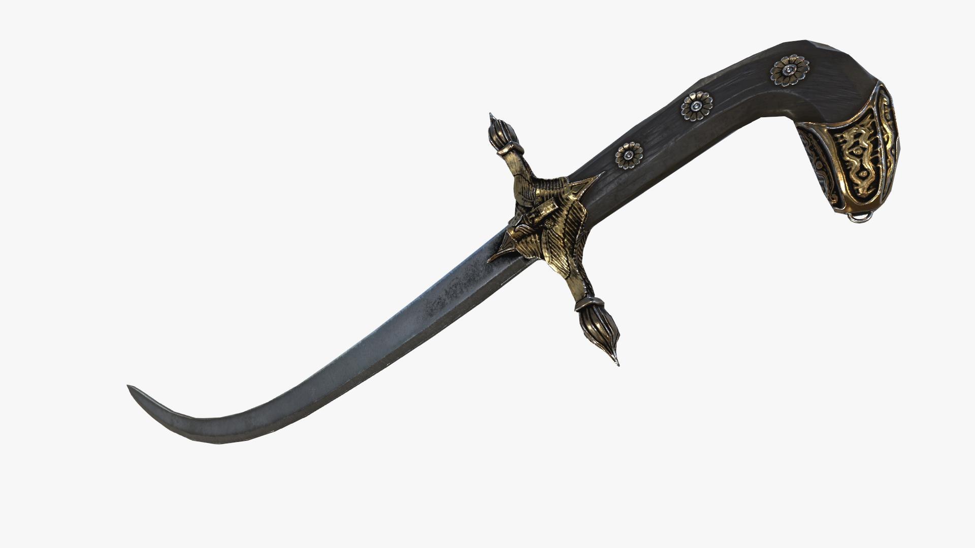 Fantasy Sword RPG Persian Shamshir Kilij Talwar Pulwar Nimcha Pusat ...