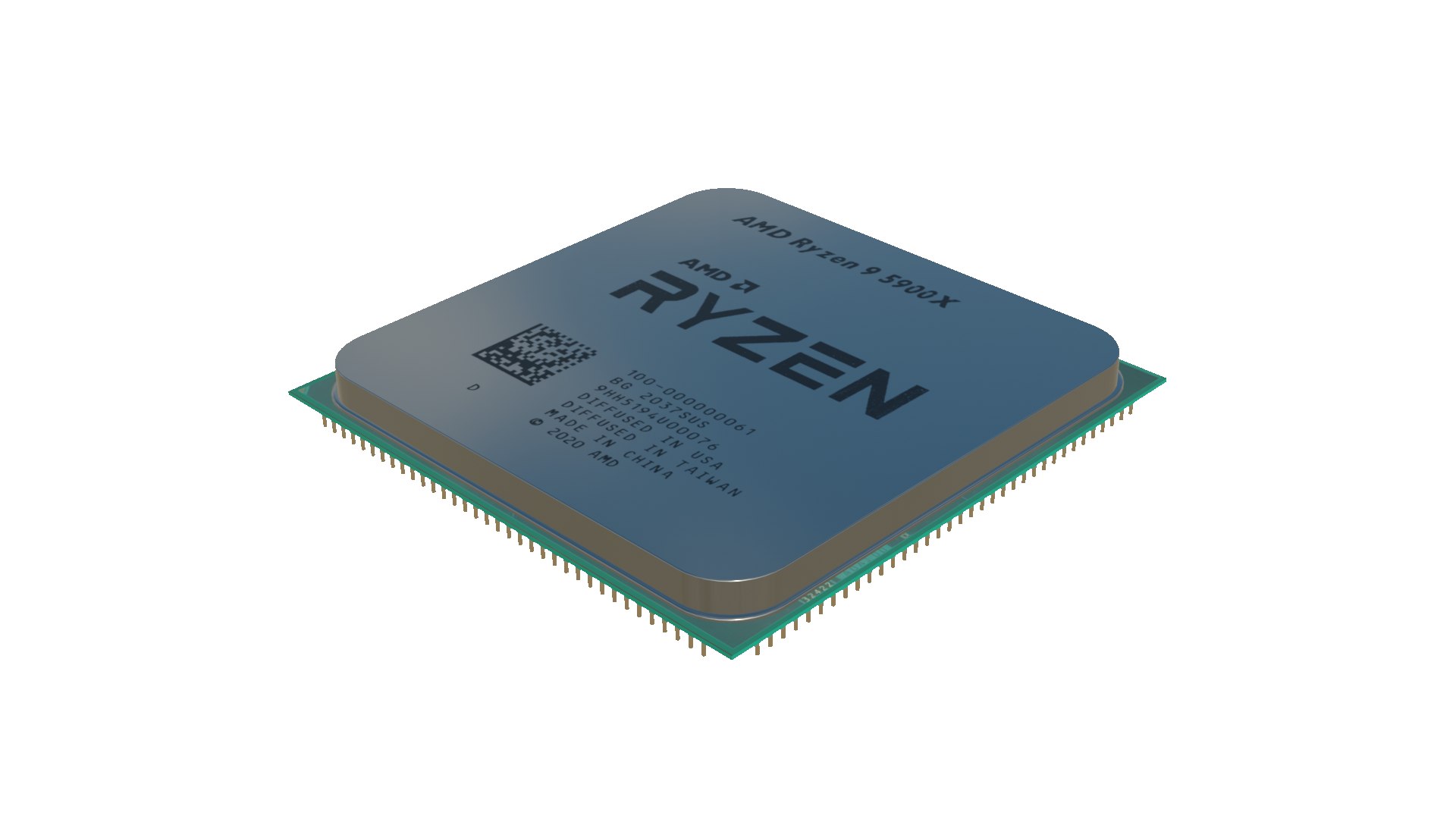 Amd Ryzen 5900x 3D Model - TurboSquid 1921039