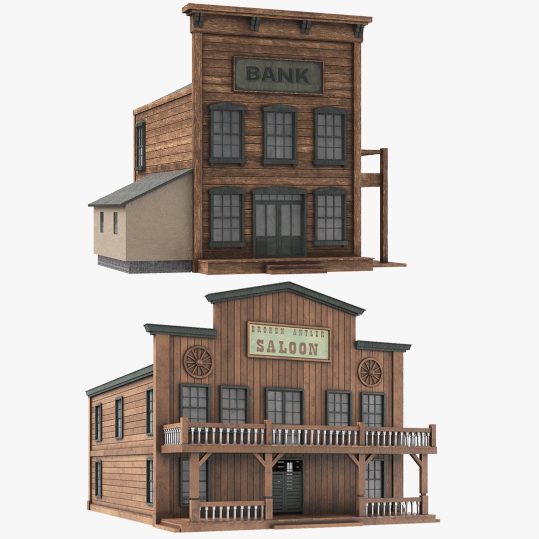 3D Western Building Model - TurboSquid 1383345