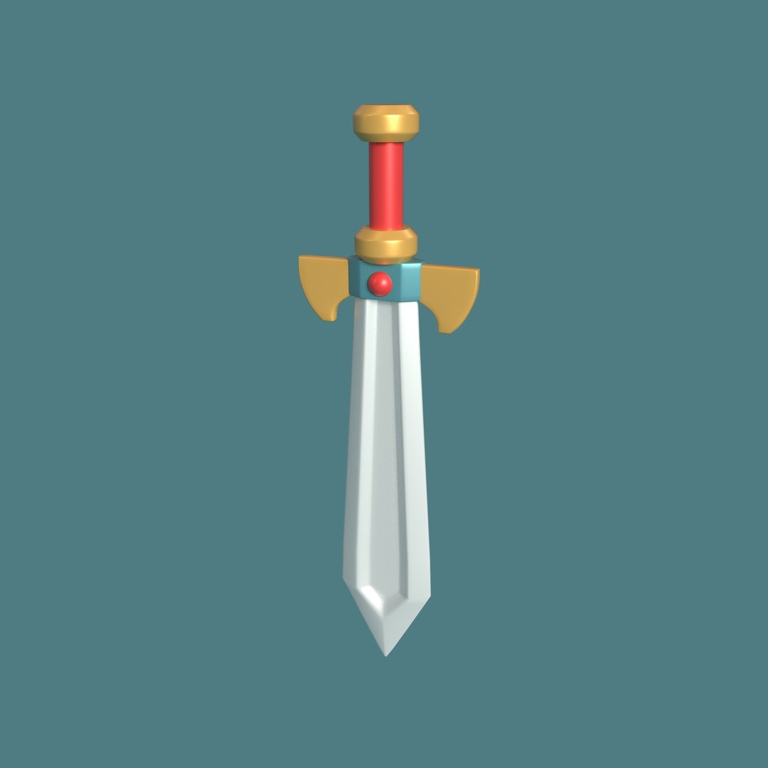 Cartoon Sword 3D Model - TurboSquid 2061525