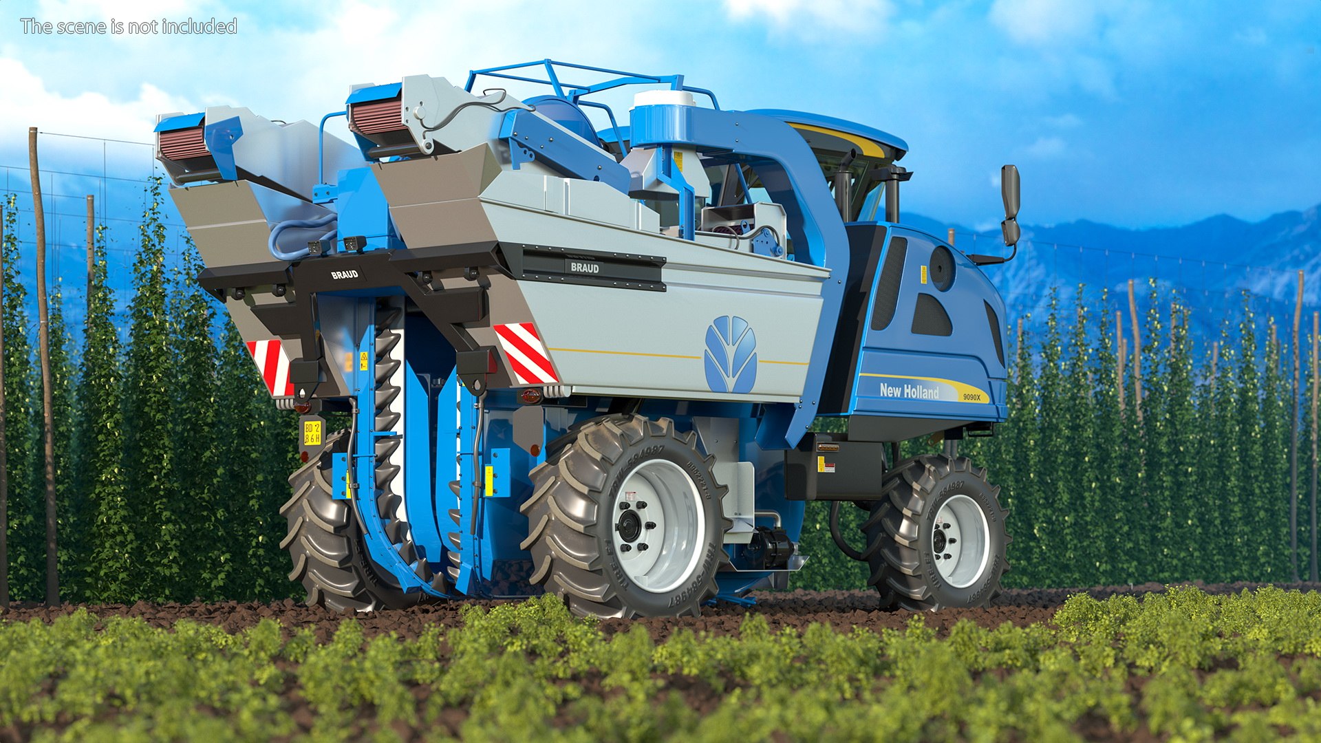 Braud 9090x Grape Harvester 3D - TurboSquid 1642112