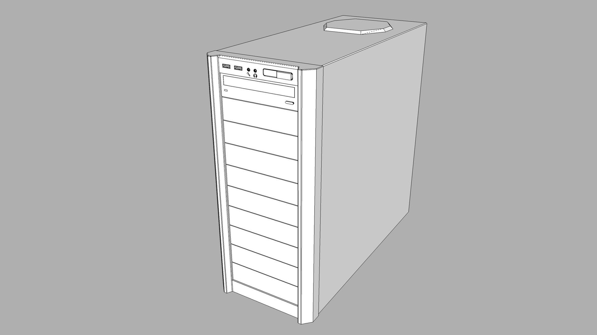 3D Computer Tower - Circa 2010s Model - TurboSquid 2259941