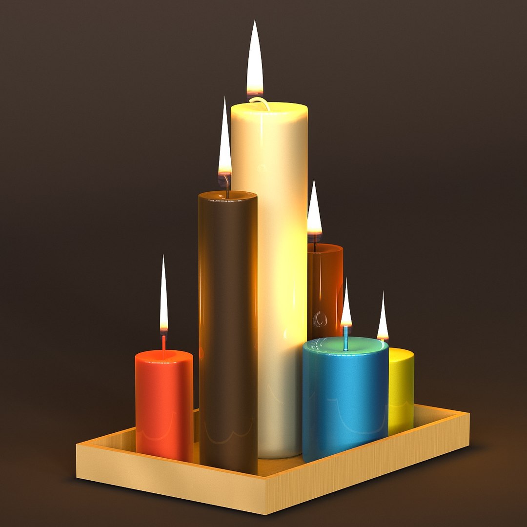 candles 3d max