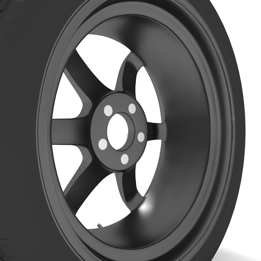Volk Racing Te37 Rims 3D Model - TurboSquid 1418740