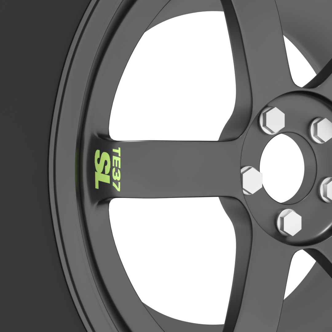 Volk Racing Te37 Rims 3D Model - TurboSquid 1418740