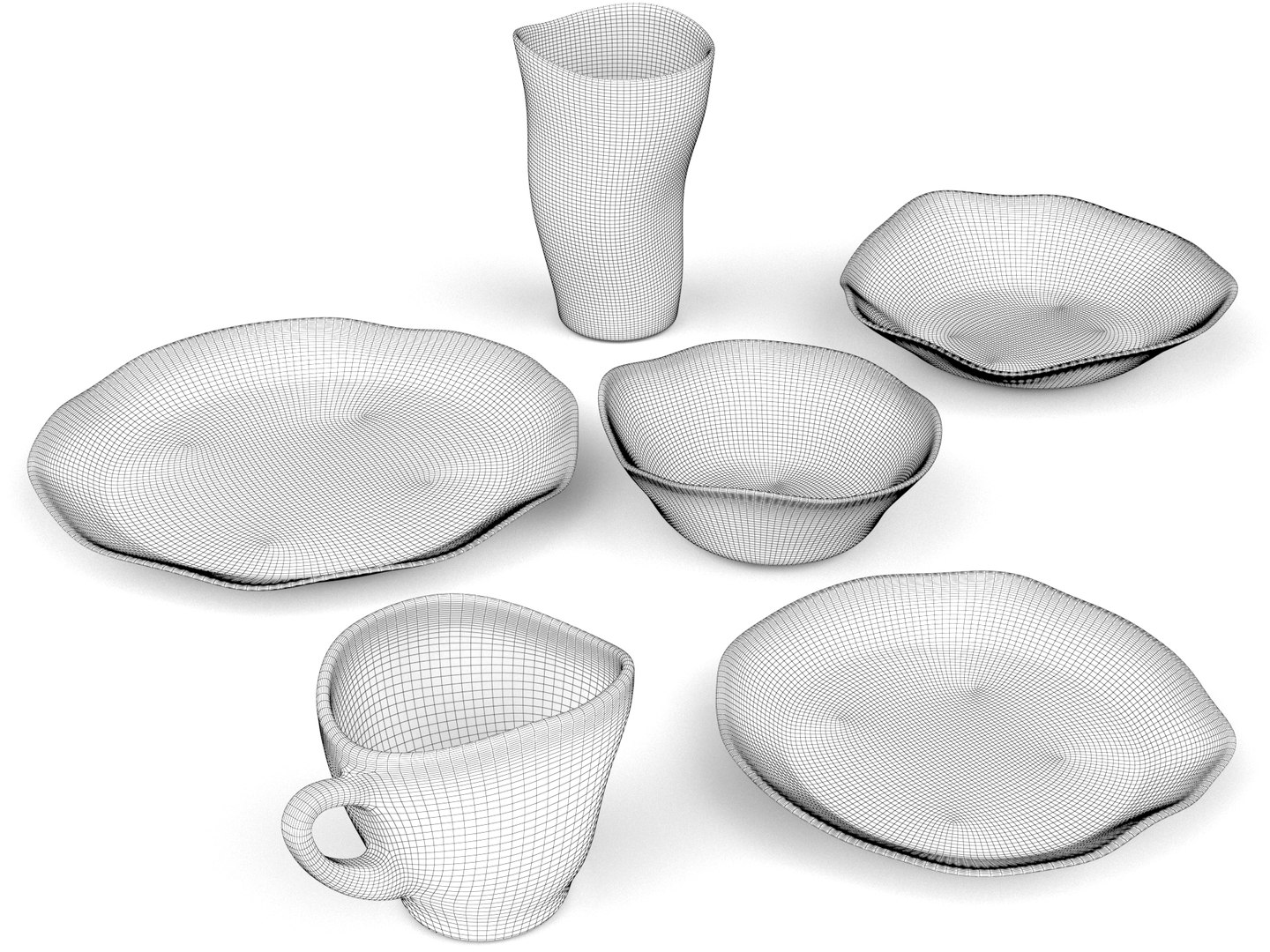 3D Model Kitchen Plates - TurboSquid 1929238