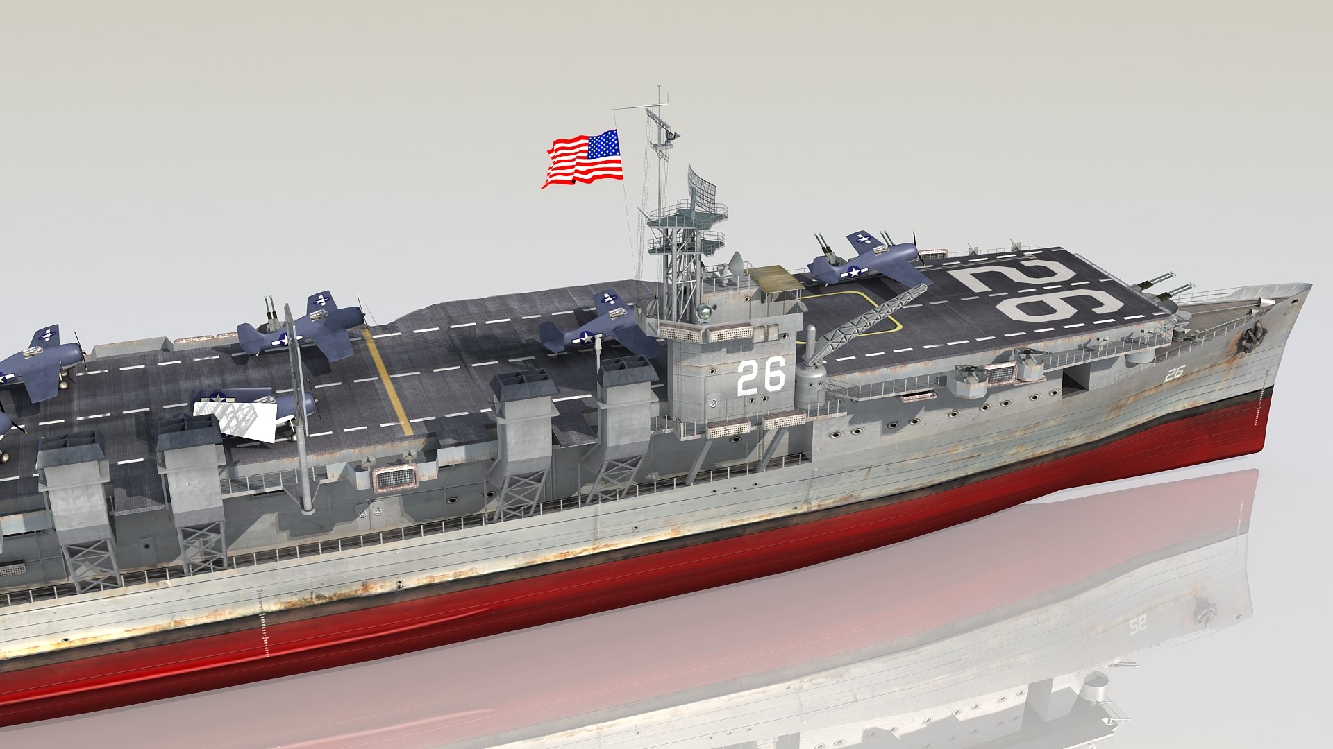 3D USS Monterey CVL-26 - TurboSquid 2091934