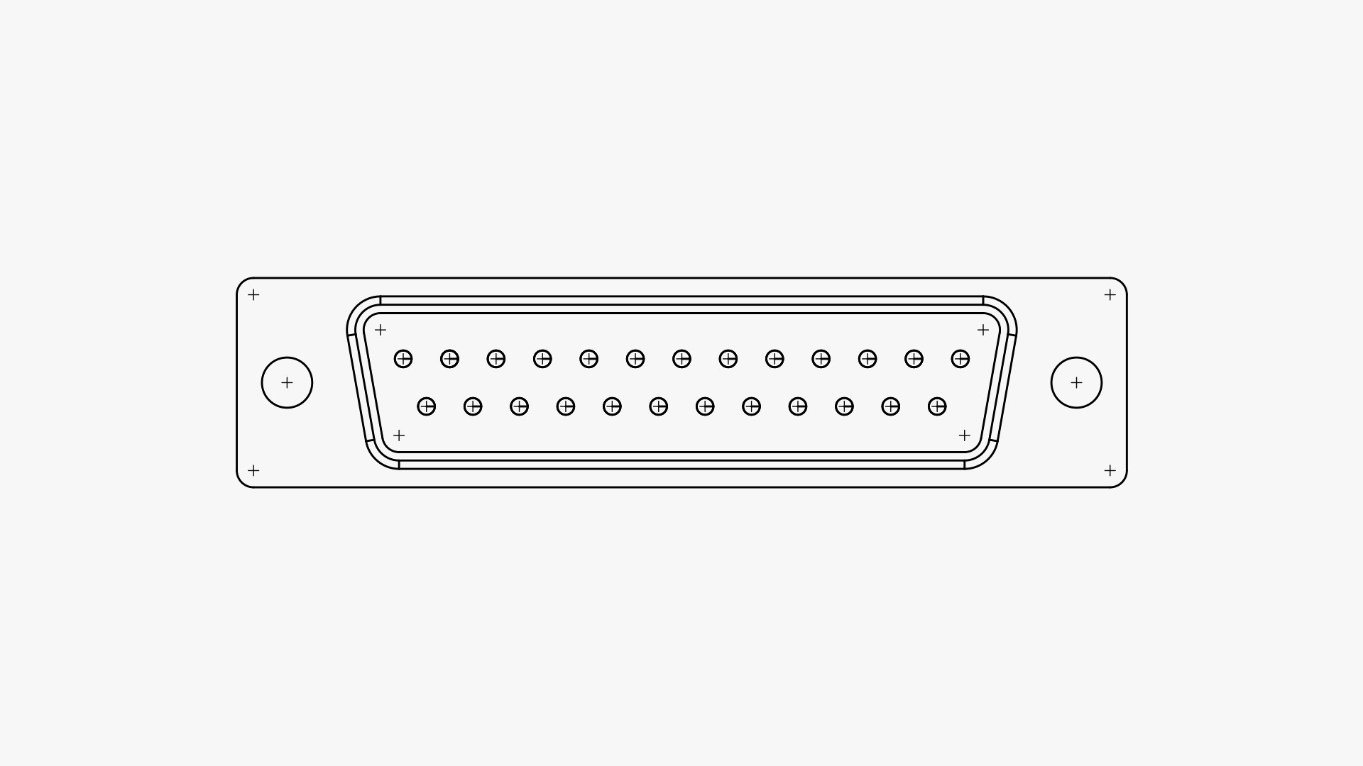DB25 Male Connector Through Hole 3D Model - TurboSquid 1986203