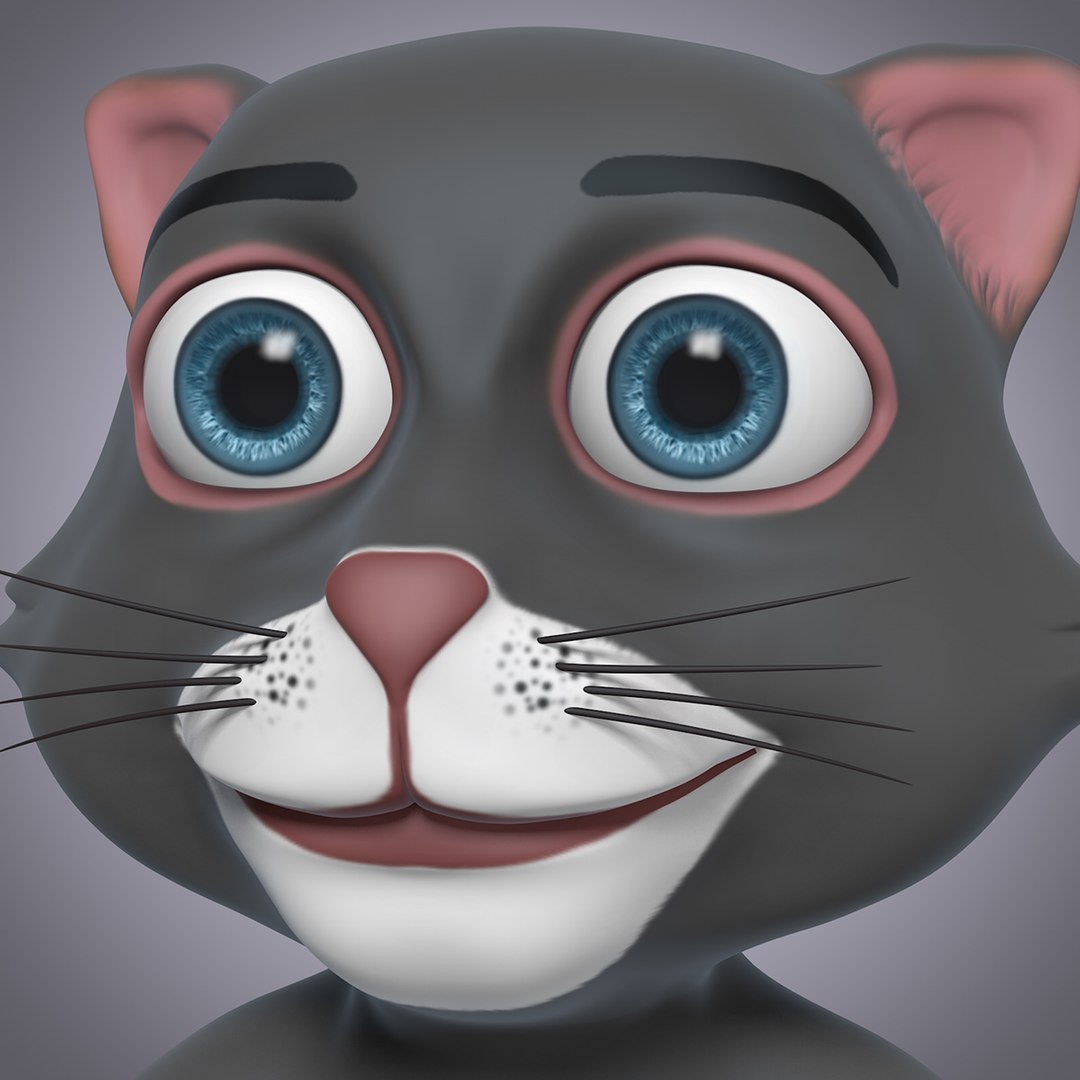 3d cartoon cat character