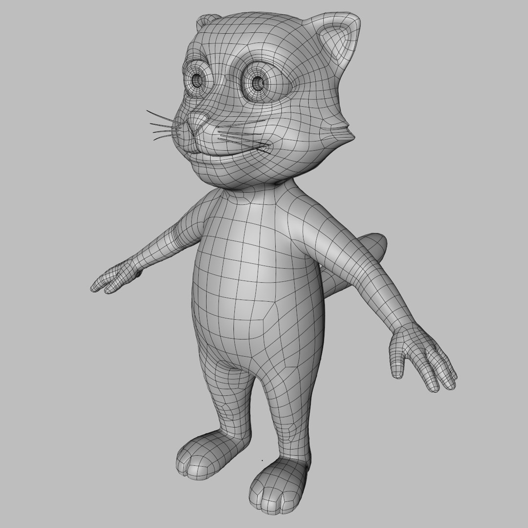 3d cartoon cat character
