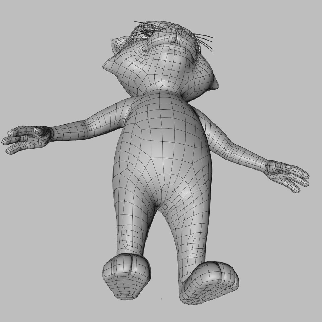 3d cartoon cat character