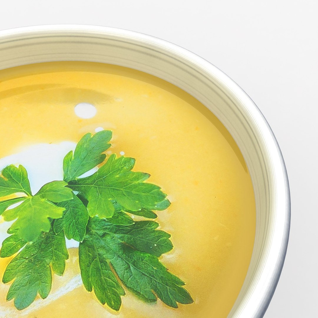 realistic soup 4 3d model