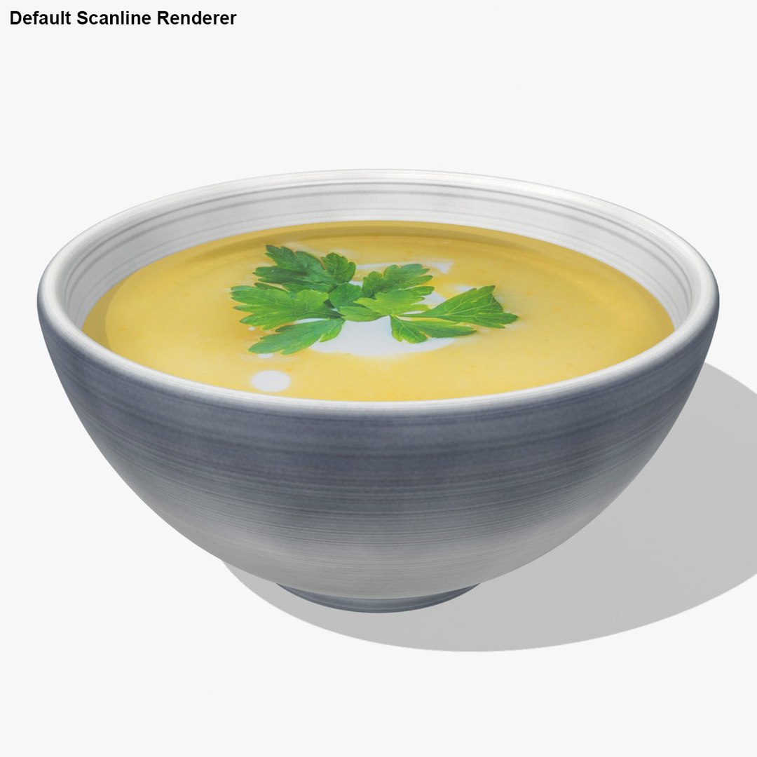 realistic soup 4 3d model