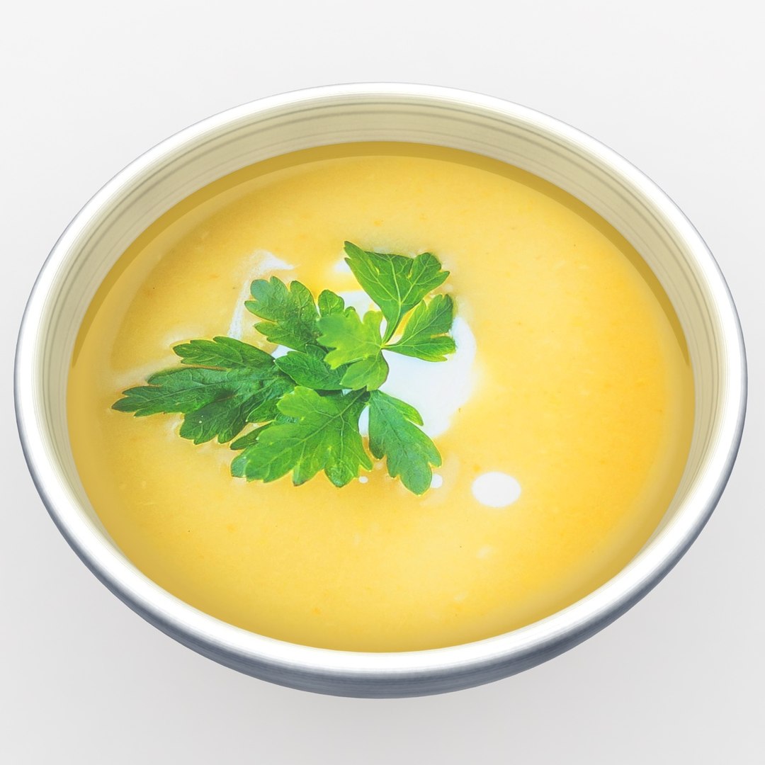 realistic soup 4 3d model