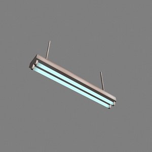 flourescent ceiling light 3d model