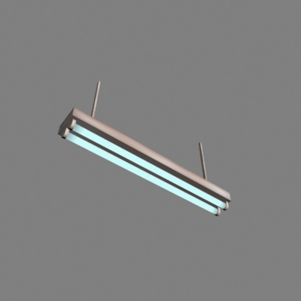 3d model flourescent light