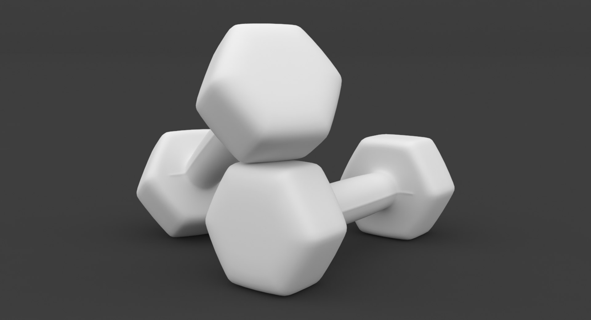 Plastic Fitness Dumbbells 1 3D Model - TurboSquid 1376158