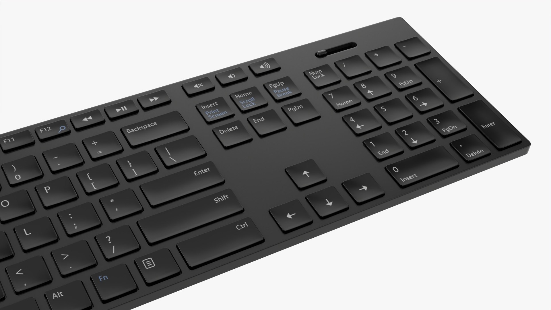 Wireless Keyboard Black 3D Model - TurboSquid 1733771