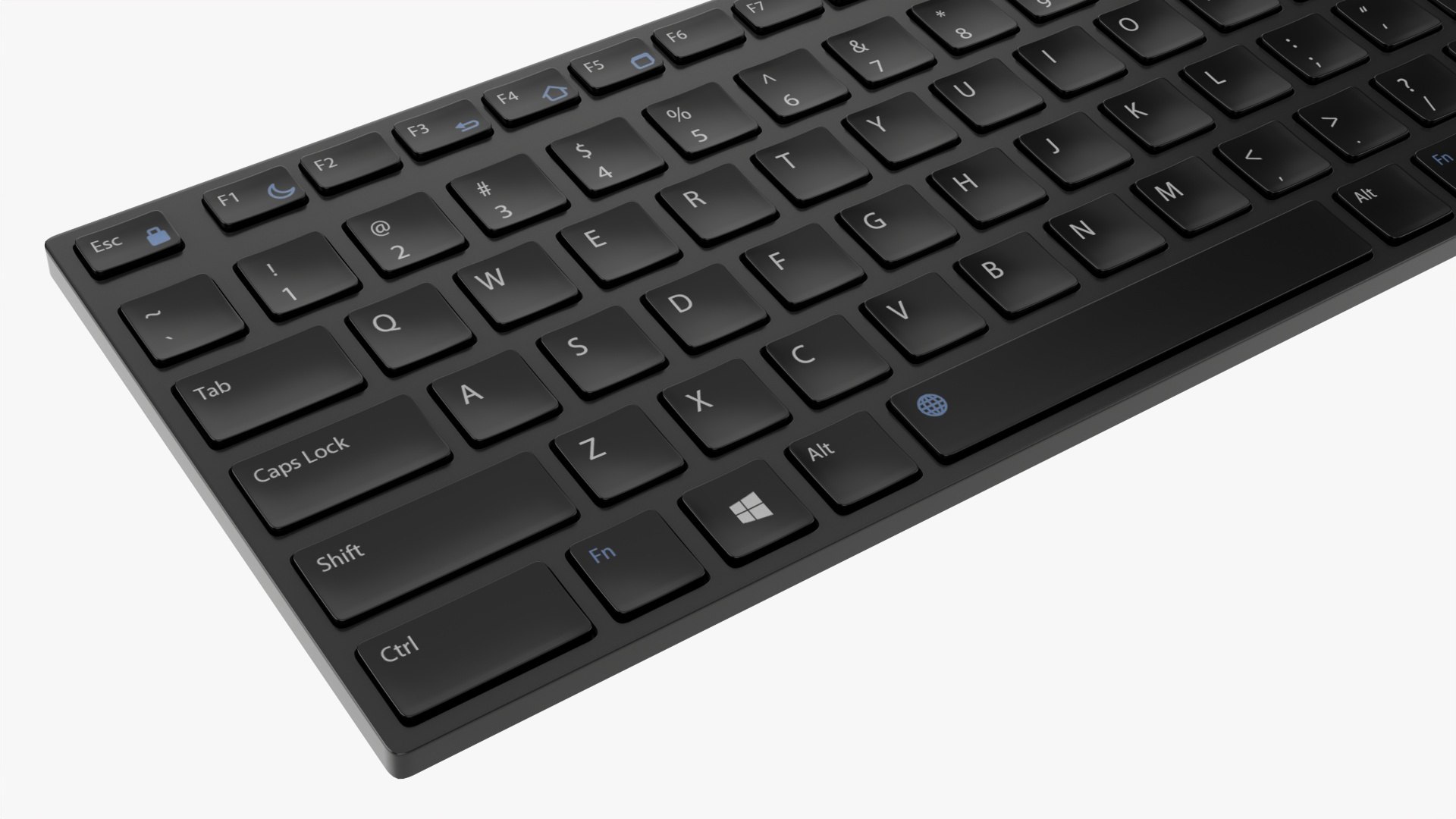 Wireless Keyboard Black 3D Model - TurboSquid 1733771