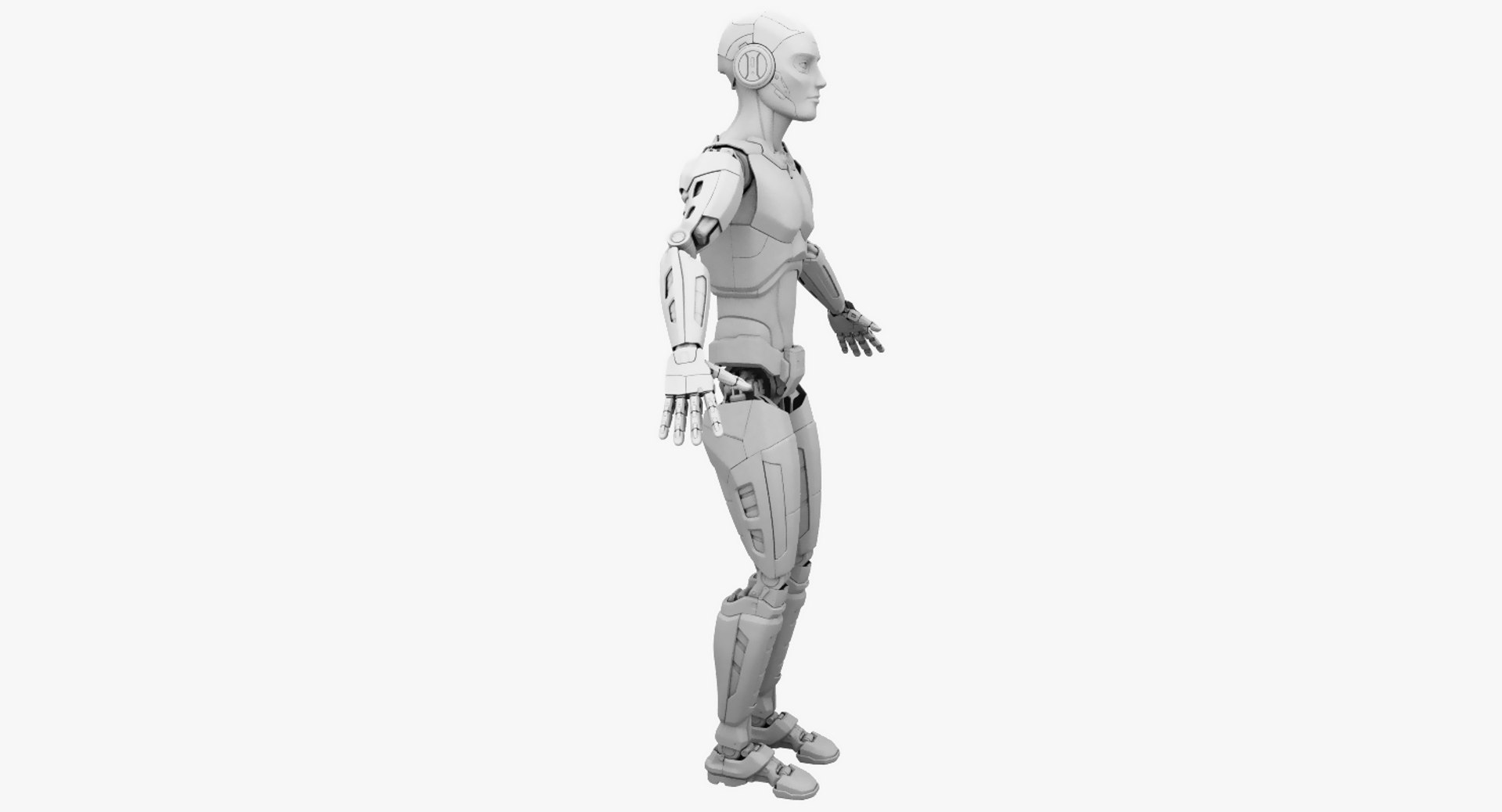 Sci-fi male female robots 3D model - TurboSquid 1360518