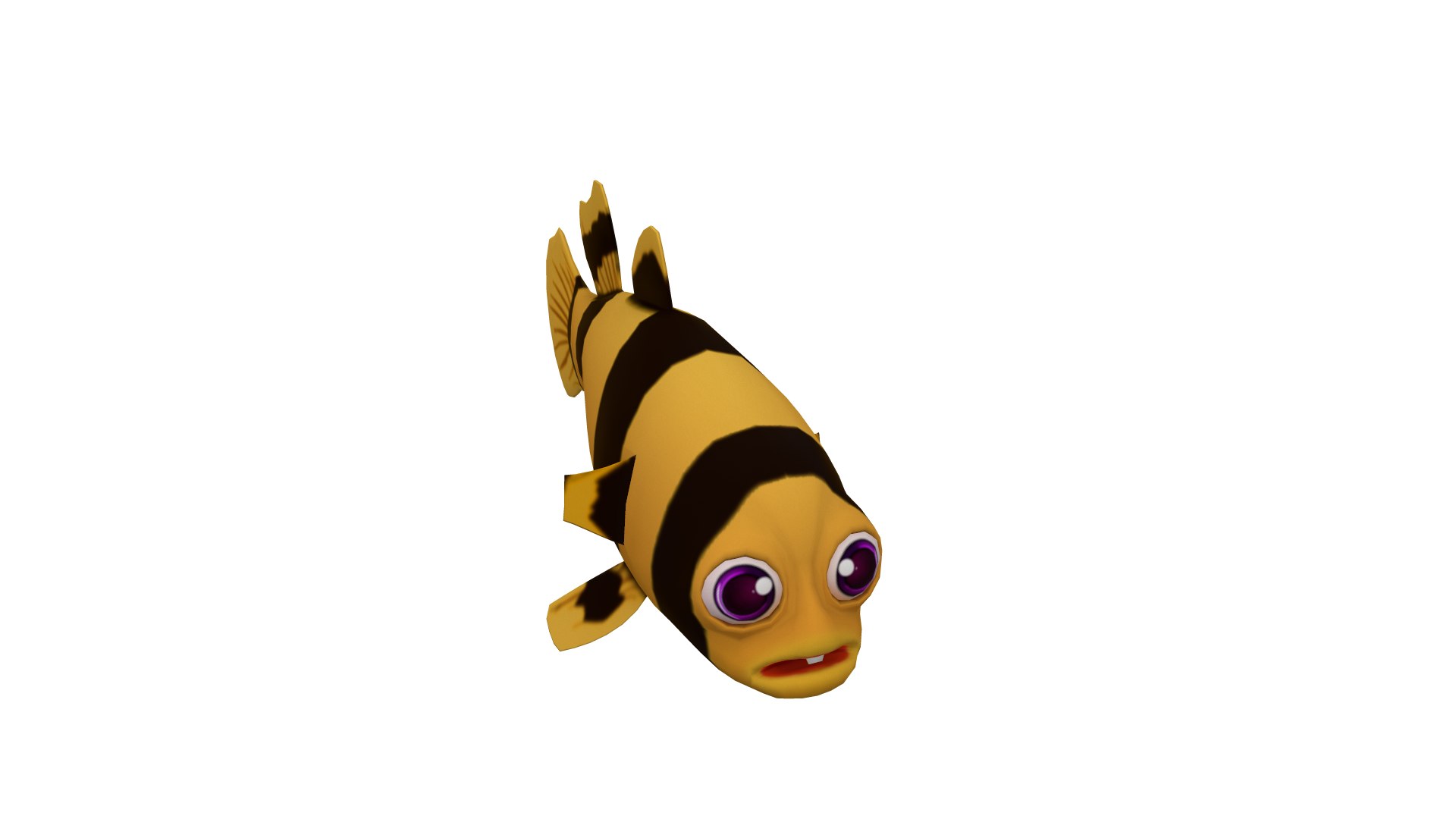 Bumblebee Goby Fish Toon 3D Model - TurboSquid 1586043