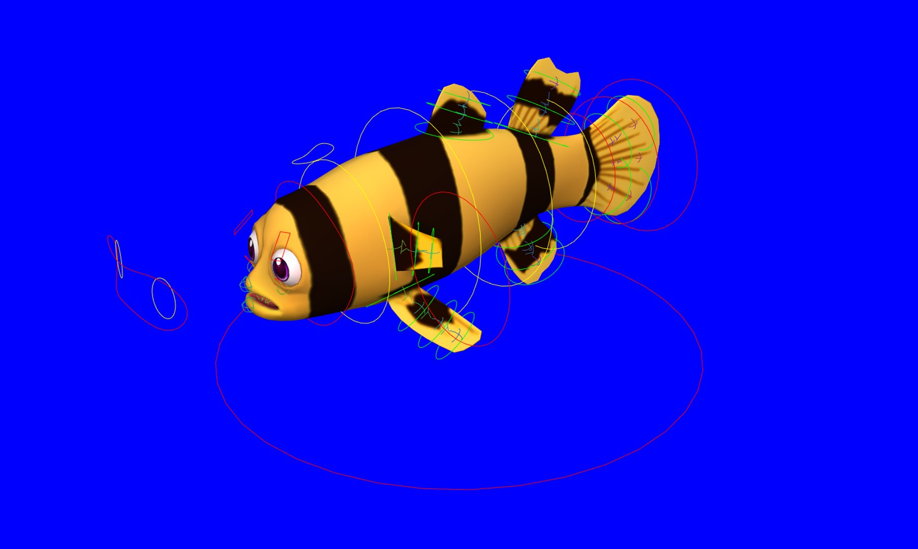 Bumblebee Goby Fish Toon 3D Model - TurboSquid 1586043