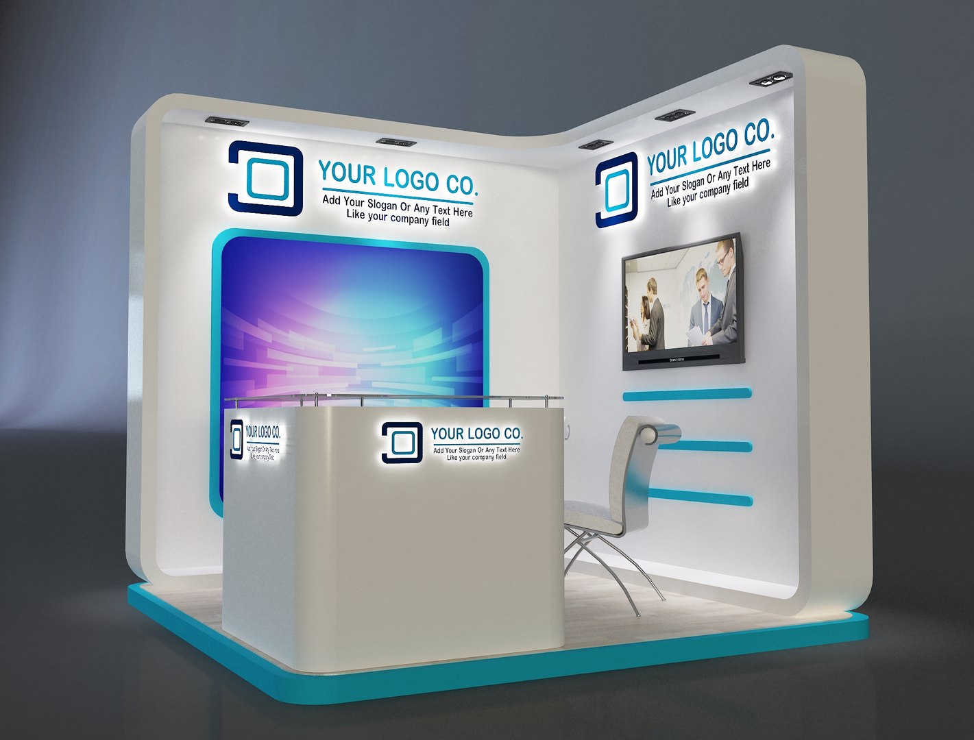 3D Booth Exhibition Stand A655a - TurboSquid 2144848