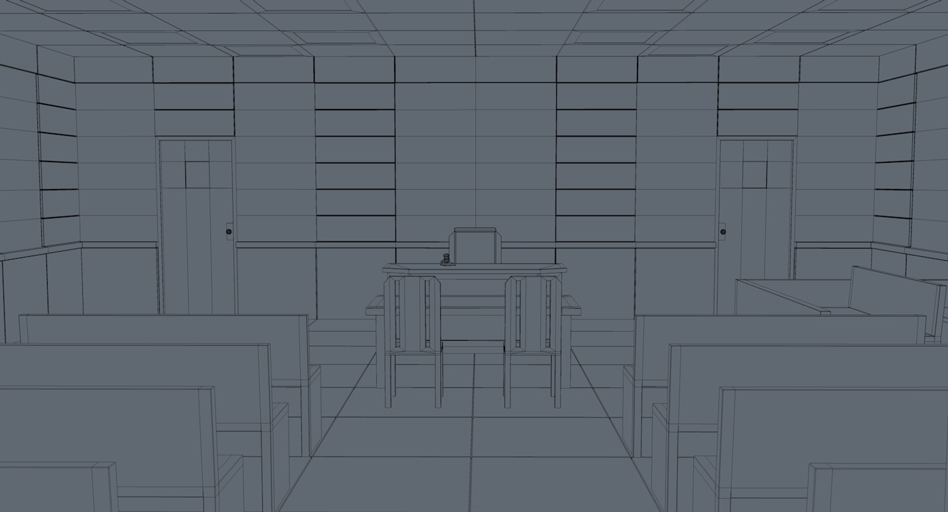 Courtroom 3D Model - TurboSquid 1768636