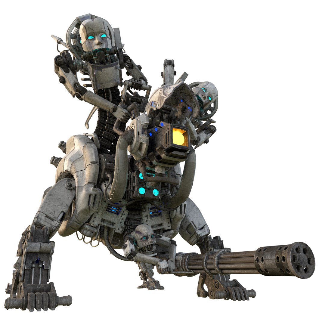 Horror Mech Monster- Vray- Lowpoly Model - TurboSquid 2383407