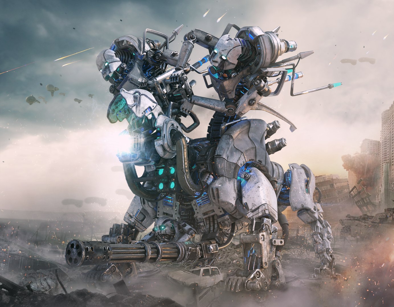 Horror Mech Monster- Vray- Lowpoly Model - TurboSquid 2383407