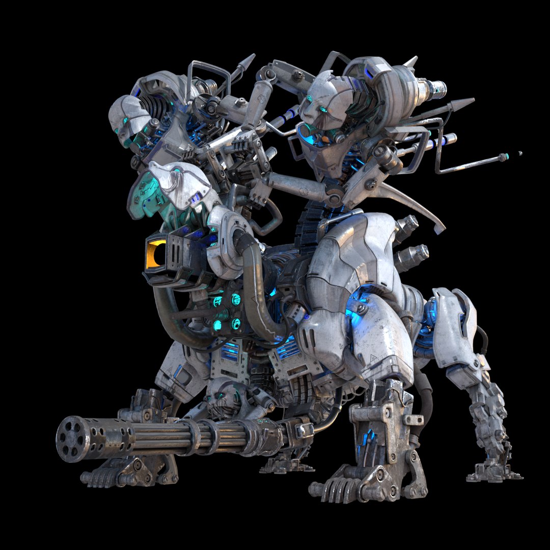 Horror Mech Monster- Vray- Lowpoly Model - TurboSquid 2383407