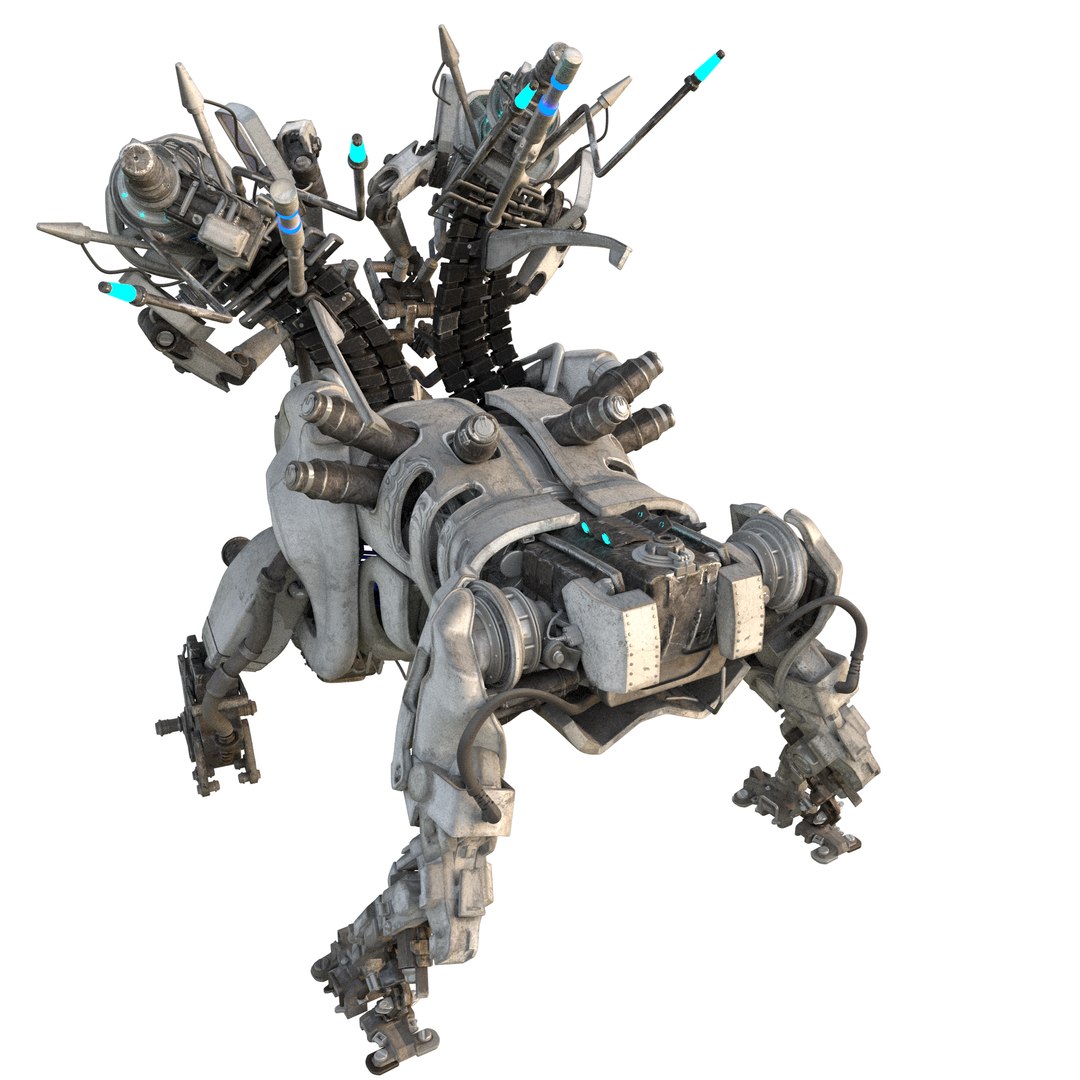 Horror Mech Monster- Vray- Lowpoly Model - TurboSquid 2383407