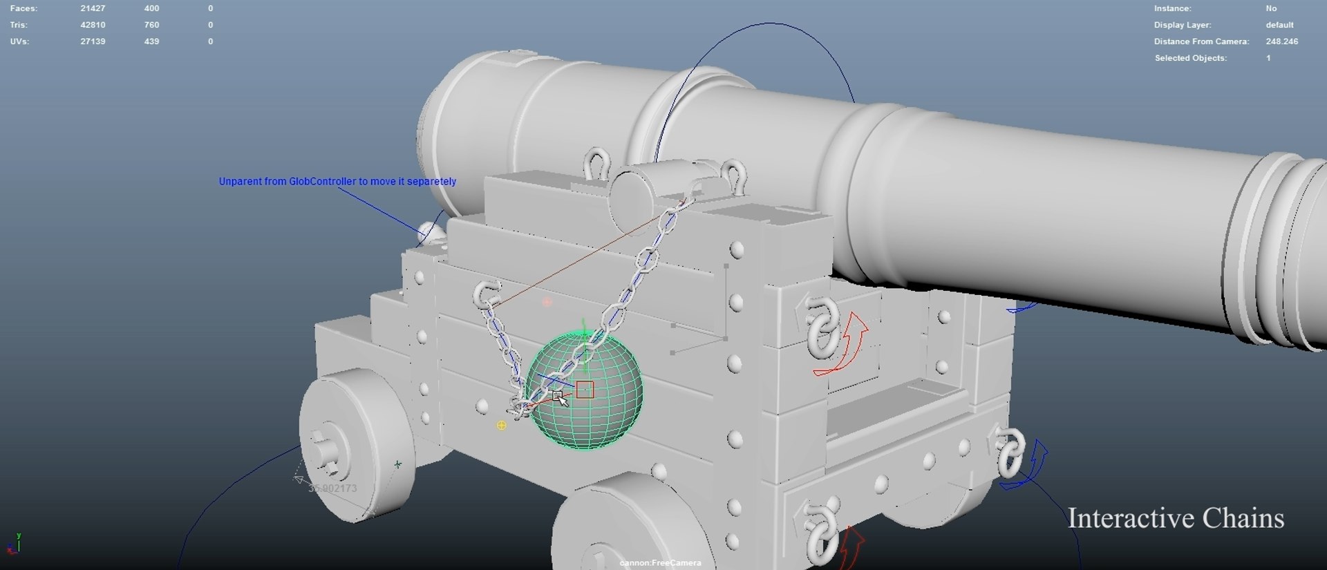 Rigged pbr war cannon 3D model - TurboSquid 1302344