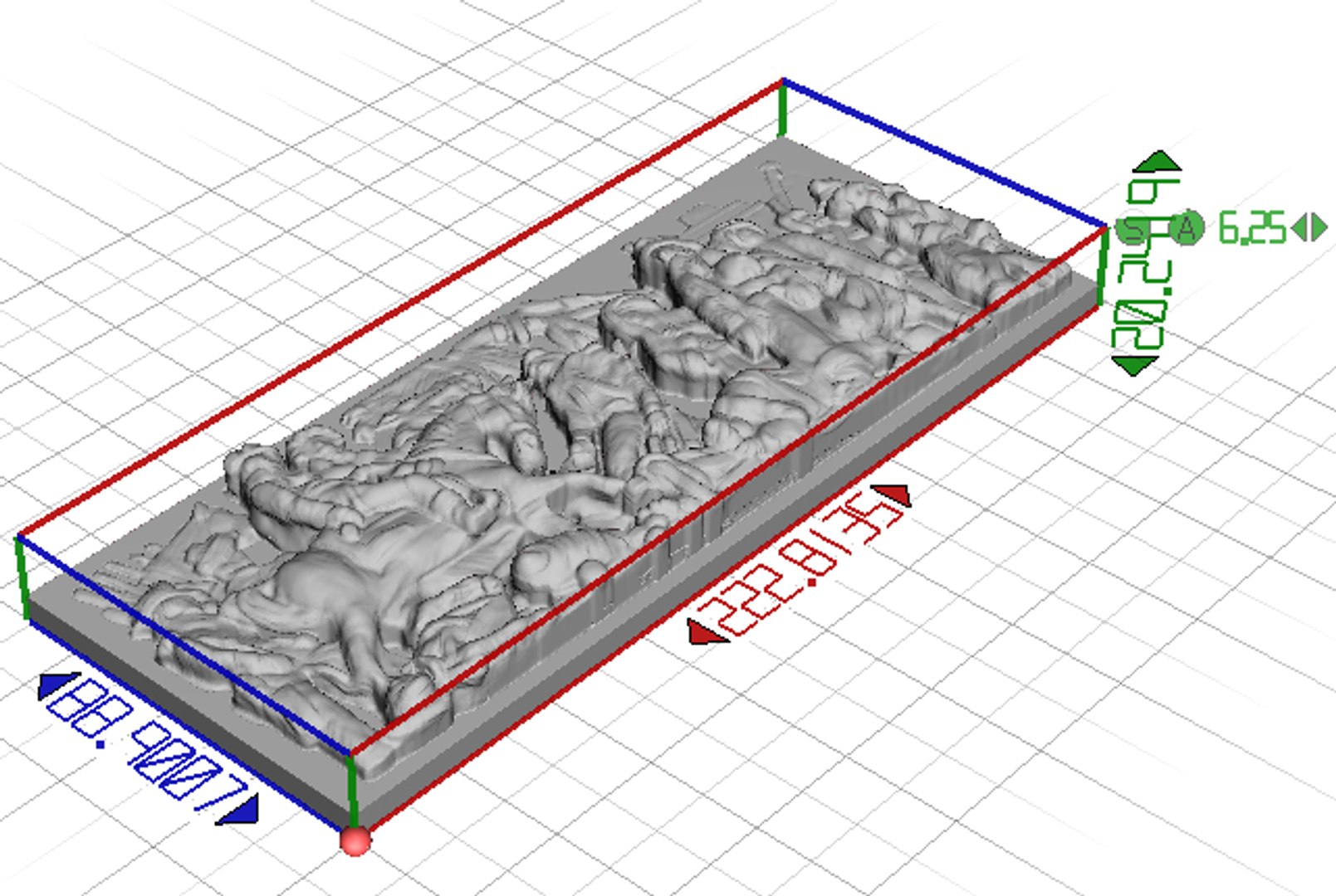 triumphal arch bas-relief reliefs 3d model