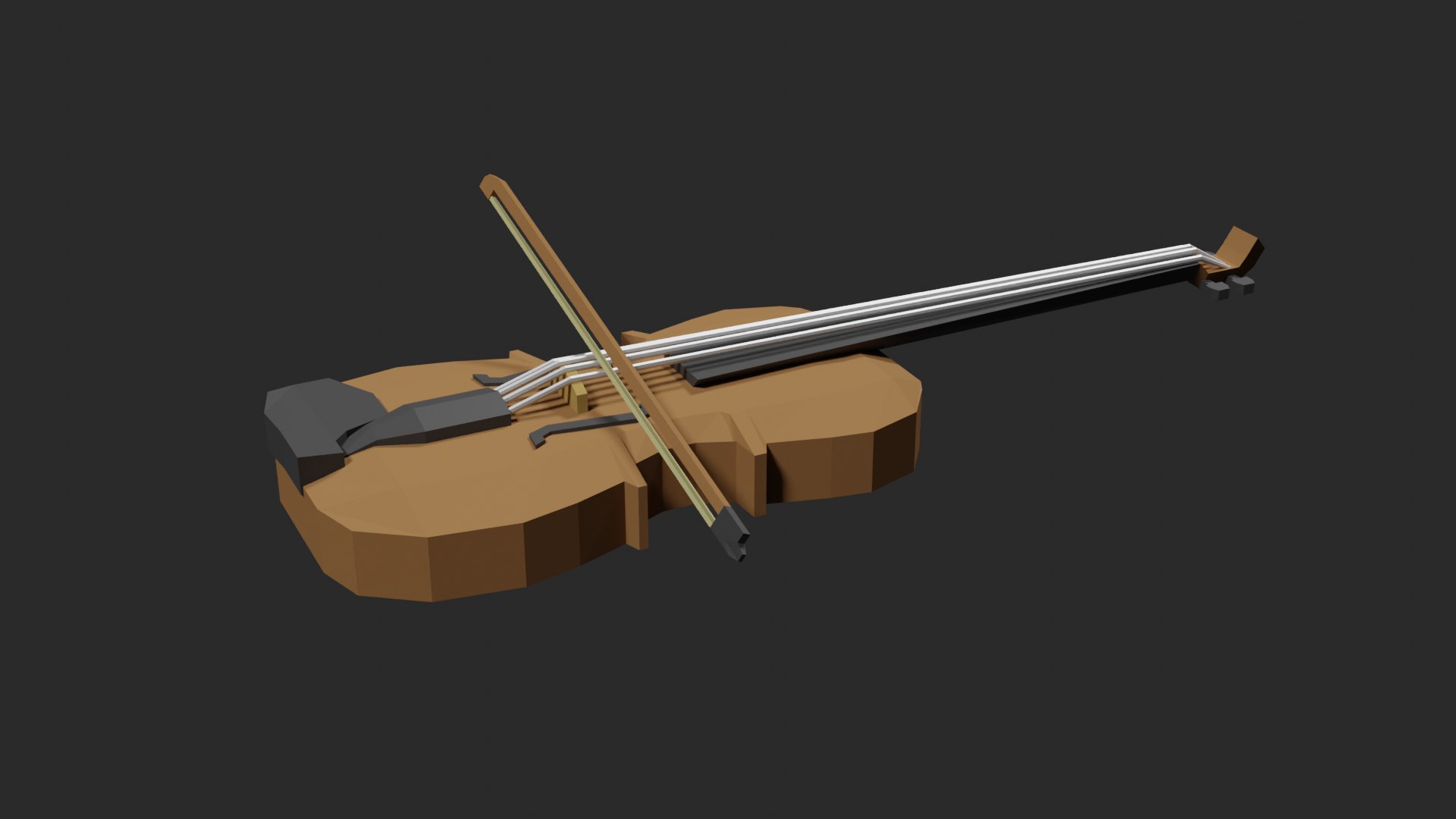 3D Lowpoly Violin model - TurboSquid 1864677