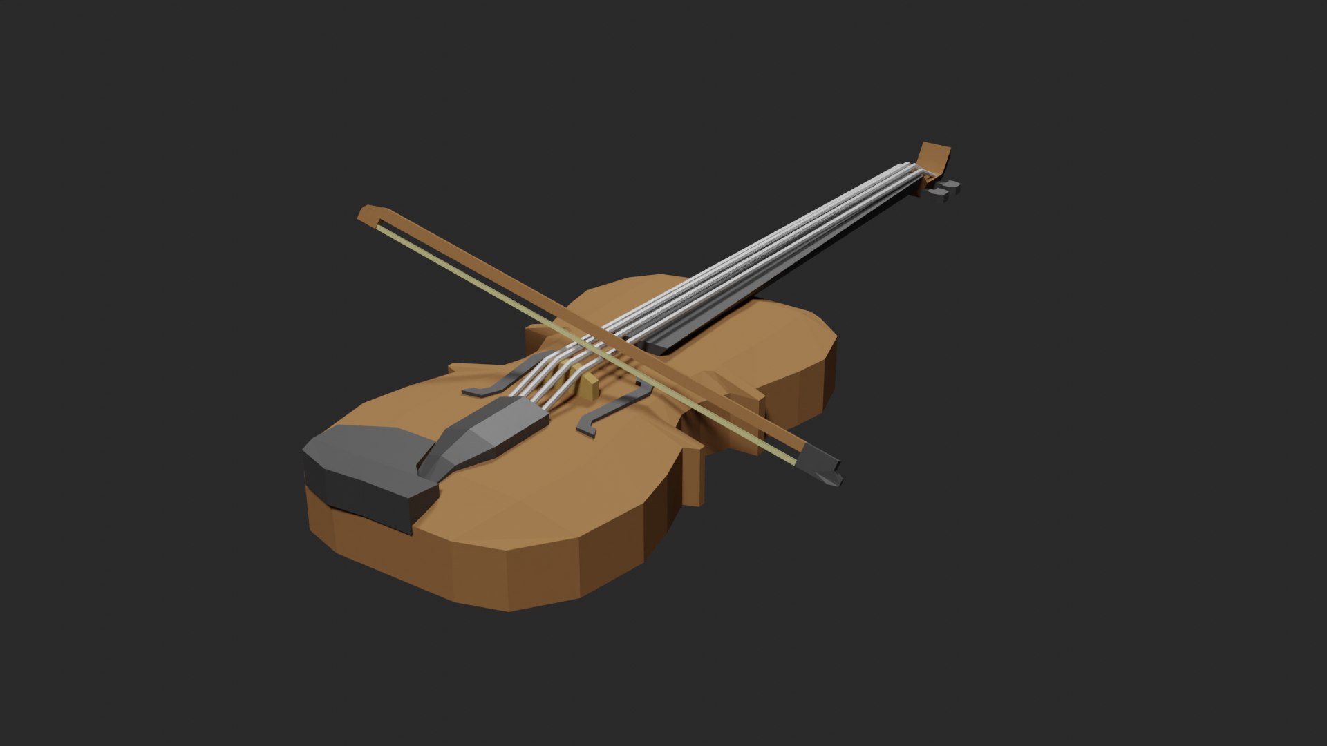 3D Lowpoly Violin model - TurboSquid 1864677