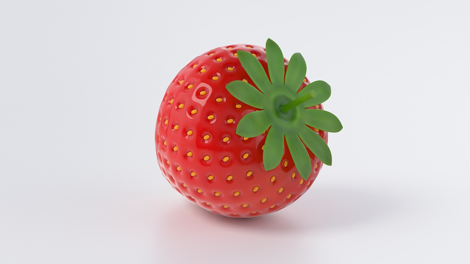 3D Cartoon Strawberry Model - TurboSquid 2094848