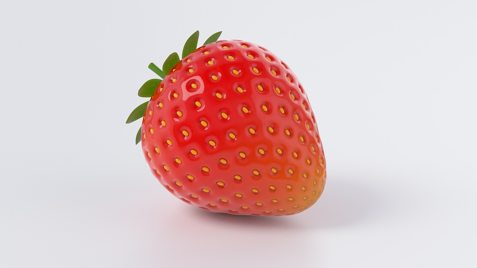3D Cartoon Strawberry Model - TurboSquid 2094848