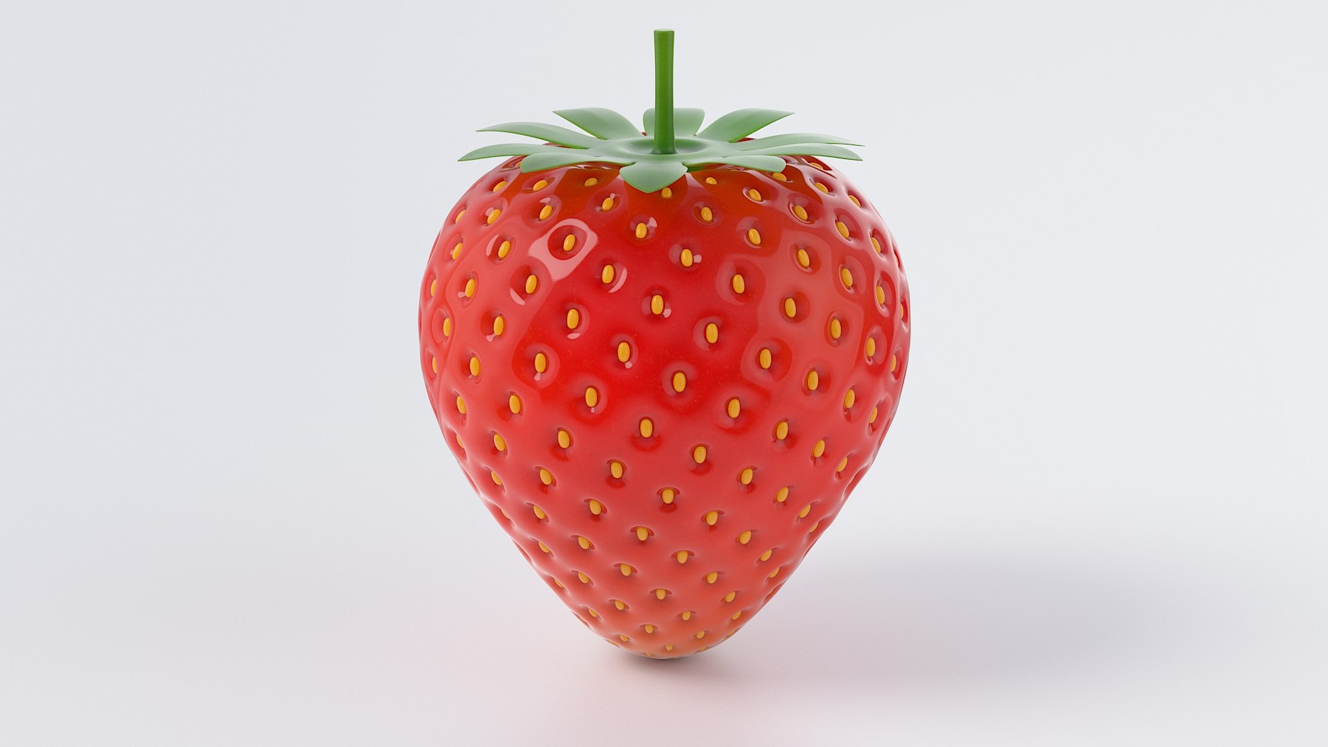 3D Cartoon Strawberry model - TurboSquid 2094848