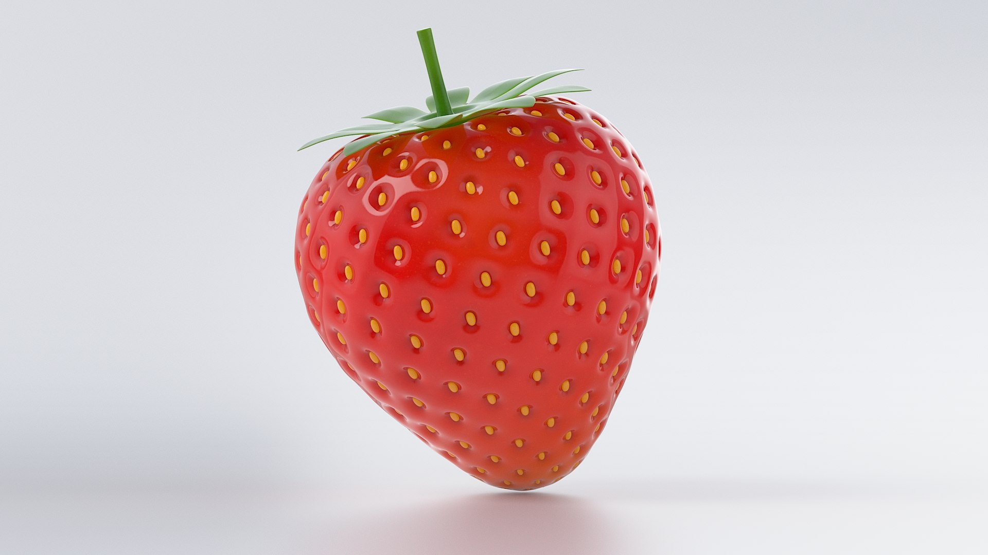 3D Cartoon Strawberry Model - TurboSquid 2094848