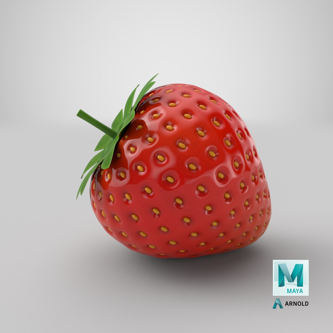 3D Cartoon Strawberry model - TurboSquid 2094848