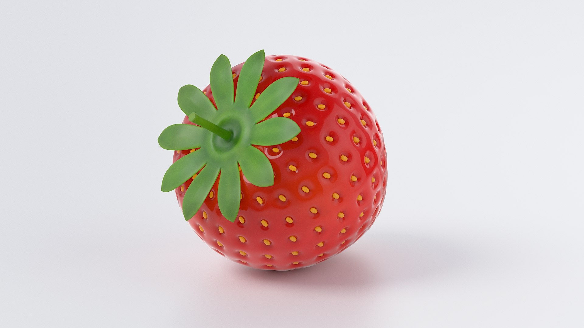 3D Cartoon Strawberry Model - TurboSquid 2094848